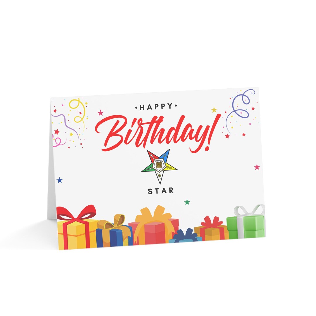 Order of Eastern Star Birthday Card Gift for Her Birthday Card for OES ...