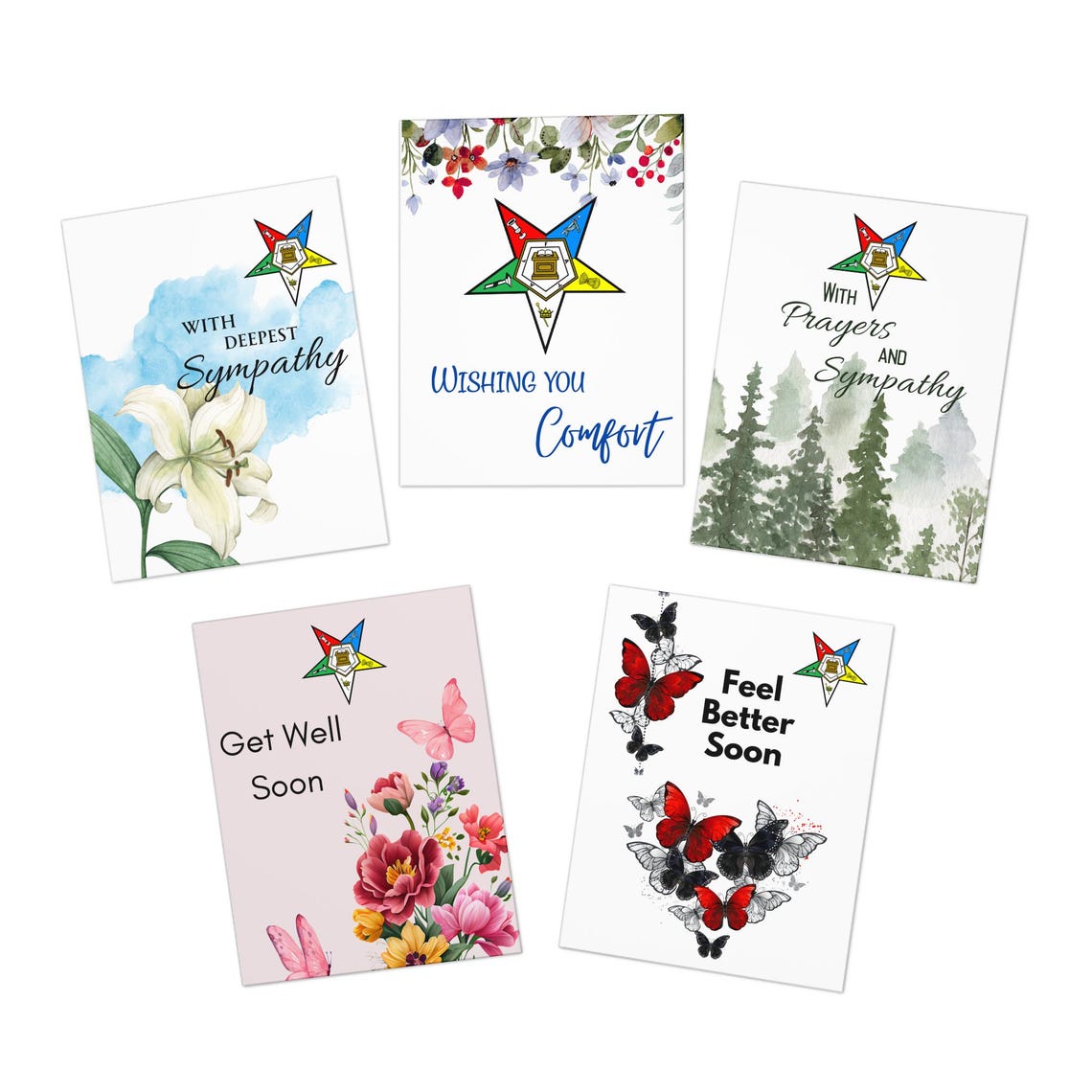 Order of Eastern Star Sympathy and Get Well Card 5-pack - Etsy