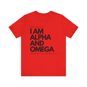 Alpha and Omega Christian T-shirt: Faith Based Scripture Gift - Etsy