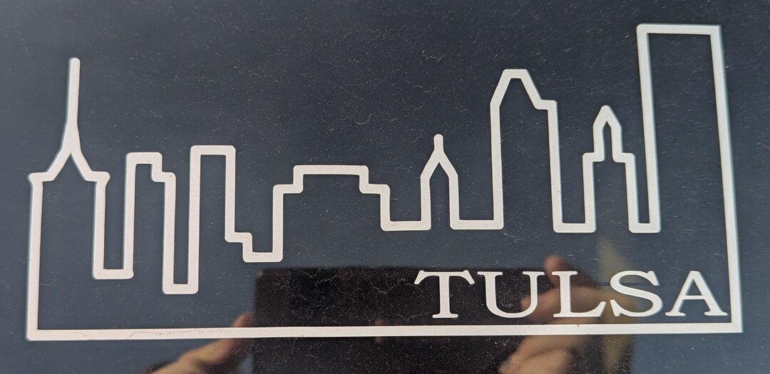Tulsa Skyline Vinyl Bumper Sticker - Etsy