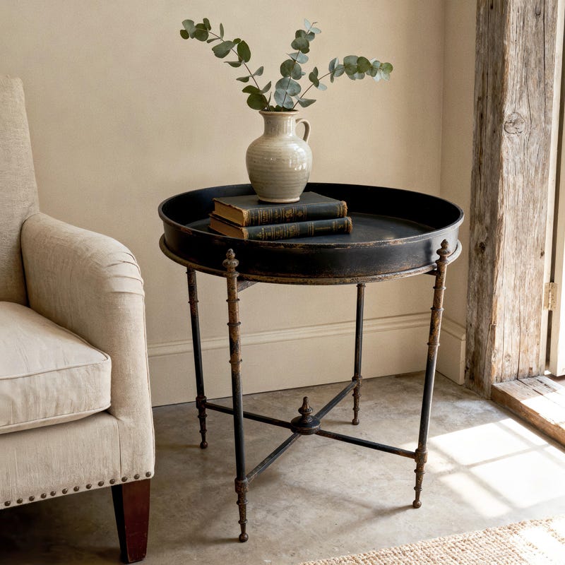 Vintage Side Table Iron - Etsy