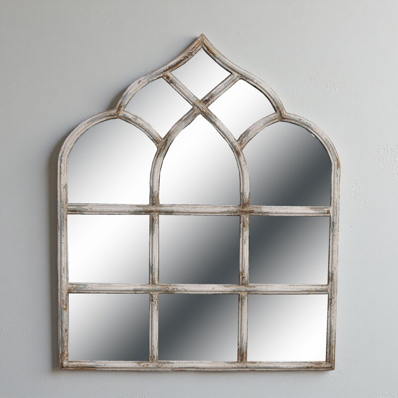 Farmhouse Mirror Distressed White - Etsy