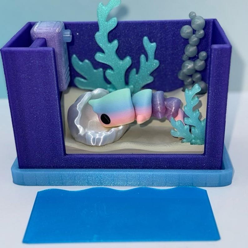 3D Printed Articulated Shrimp Tank: Aquarium Fidget T - Etsy