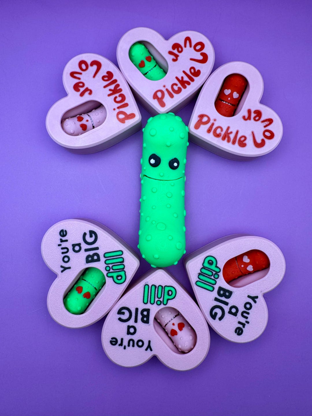 3D Printed Pickle Lover Multiple Variations Fidgets Articulated - Etsy