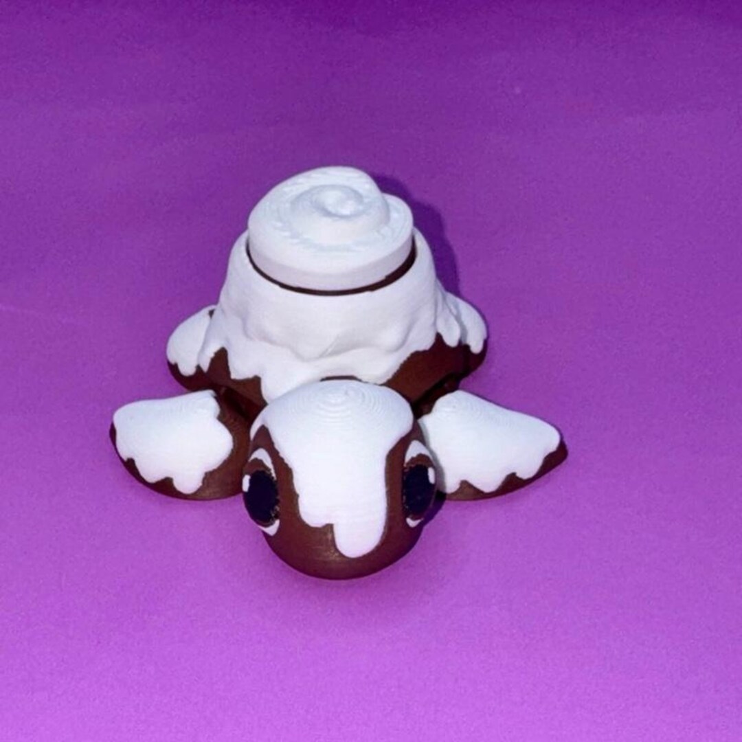 3D Printed Cinnamon Roll Turtle Fidget: Clicker - Etsy