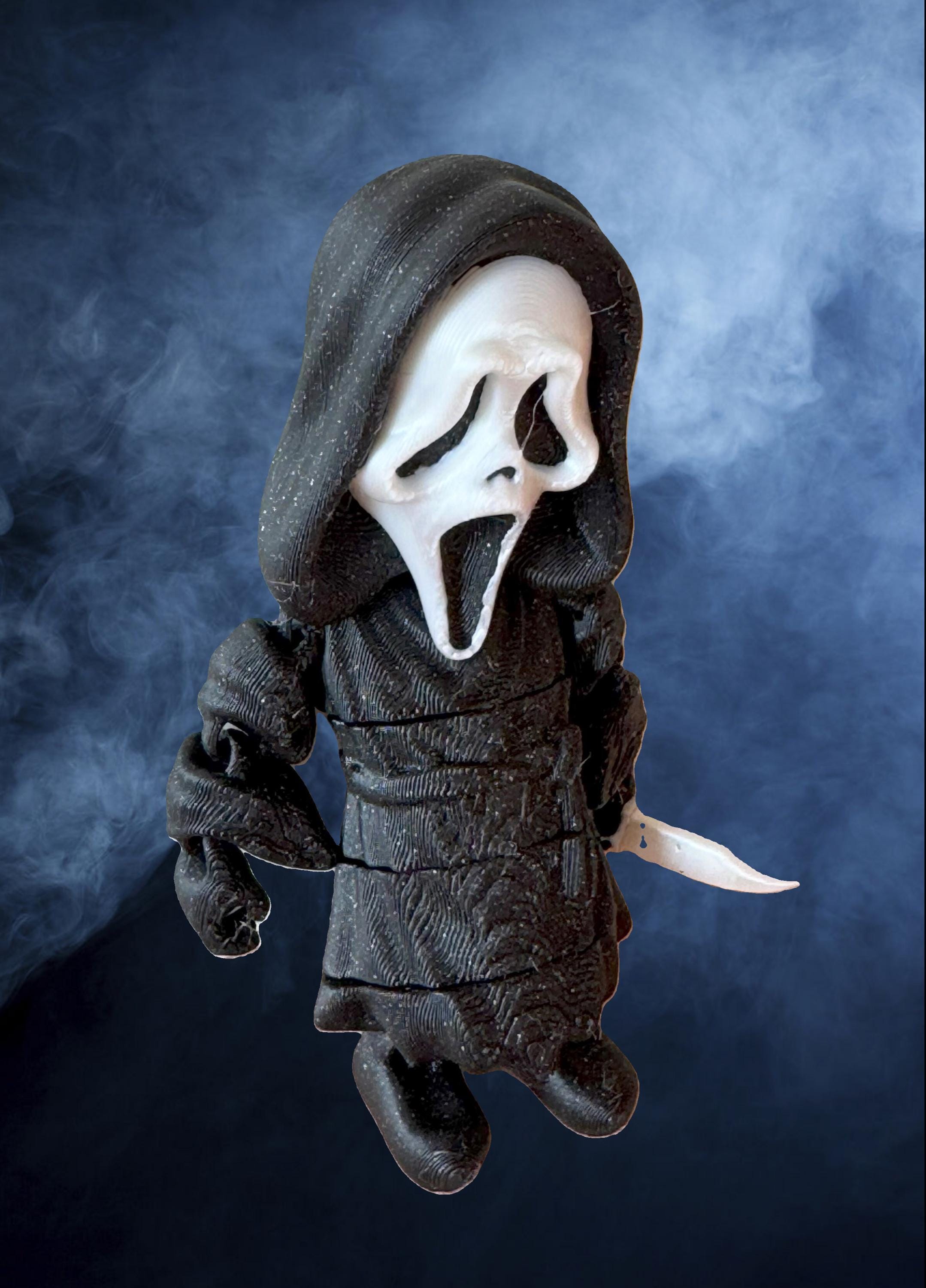 3D Printed Articulated Scream Ghostface Halloween Horror Dragon Figure ...
