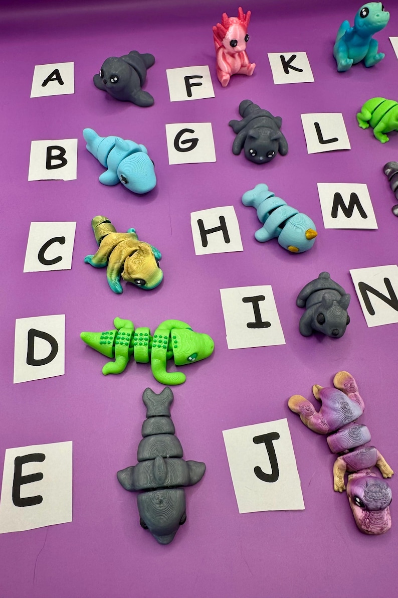 3D Printed Articulated Mini's - Multiple Variety of Articulated Animals ...