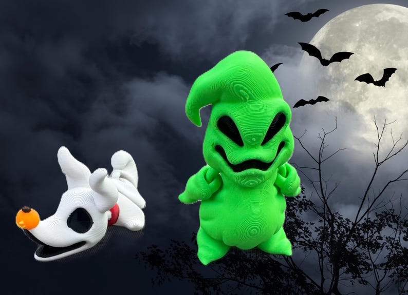 3D Printed NBC Oogie and Zero Halloween Articulated Fidget - Etsy Canada