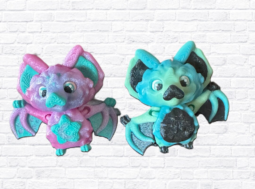 3D Printed Articulated Bat Sprites Halloween - Etsy