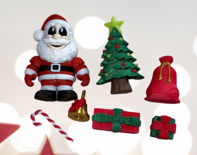 3D Printed Articulated Christmas Interactive Santa Story Book Gift - Etsy