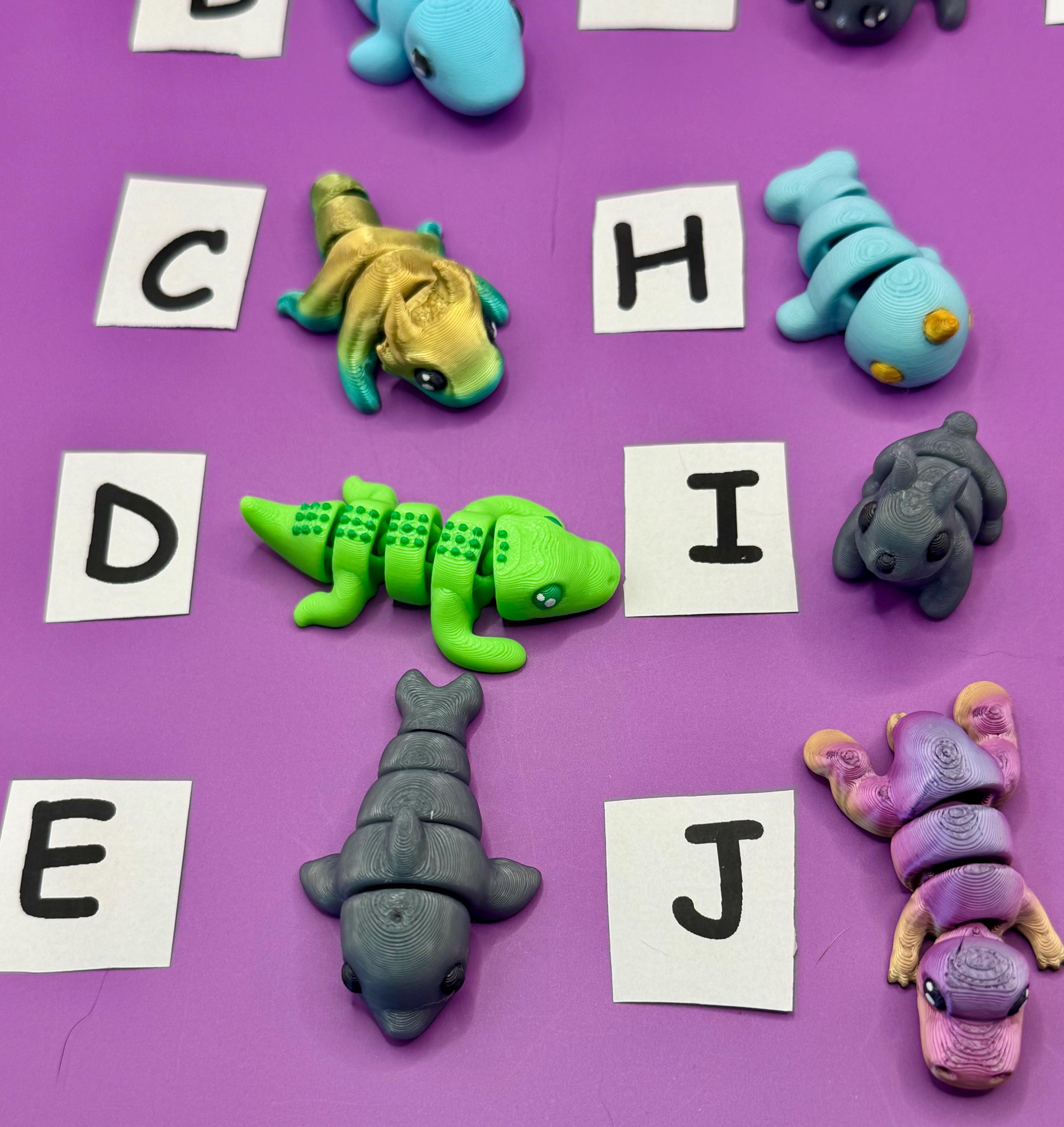 3D Printed Articulated Mini's - Multiple Variety of Articulated Animals ...
