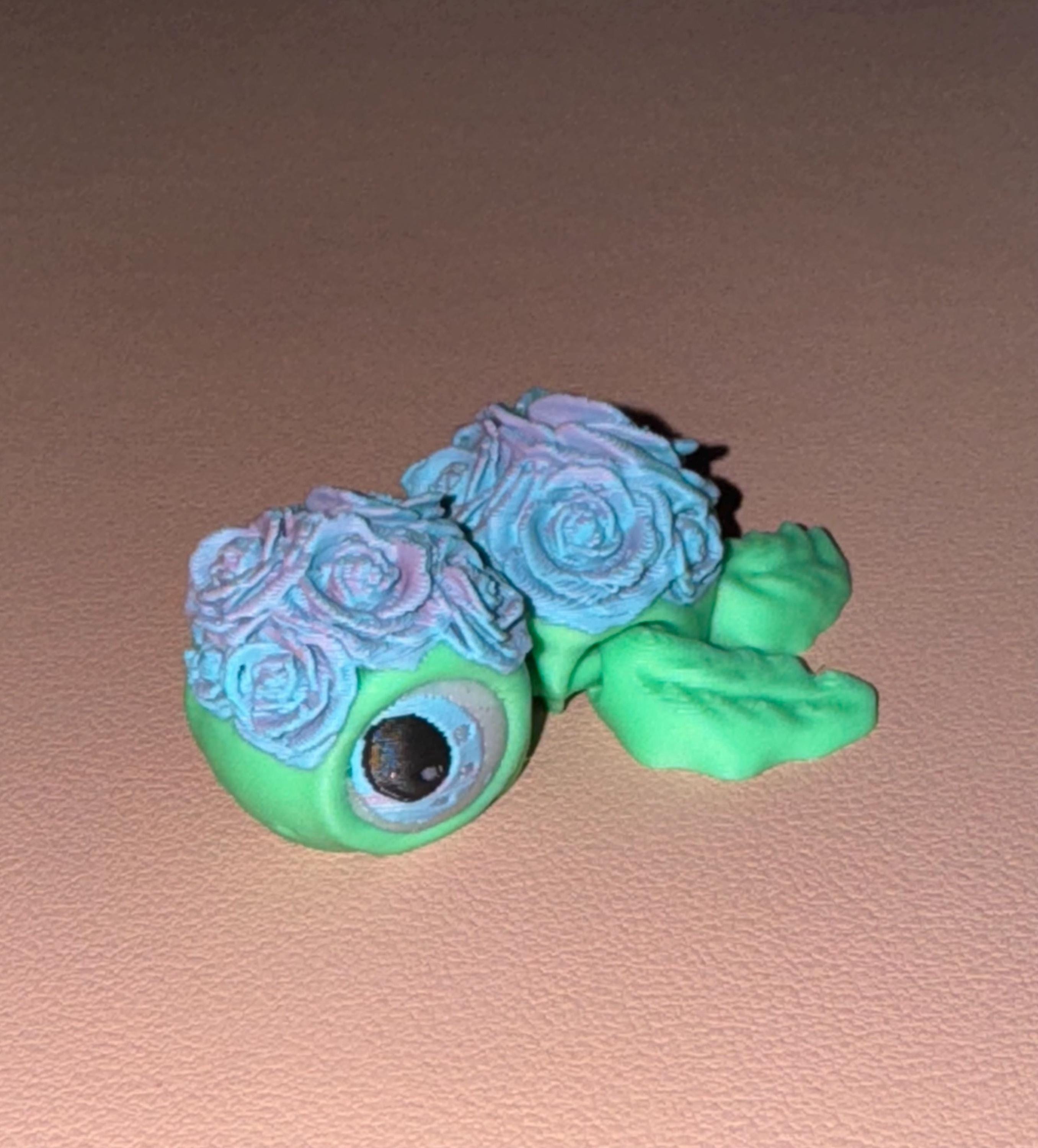 3D Printed Turtles Dream Floral Spider Glow Fidget Articulated - Etsy