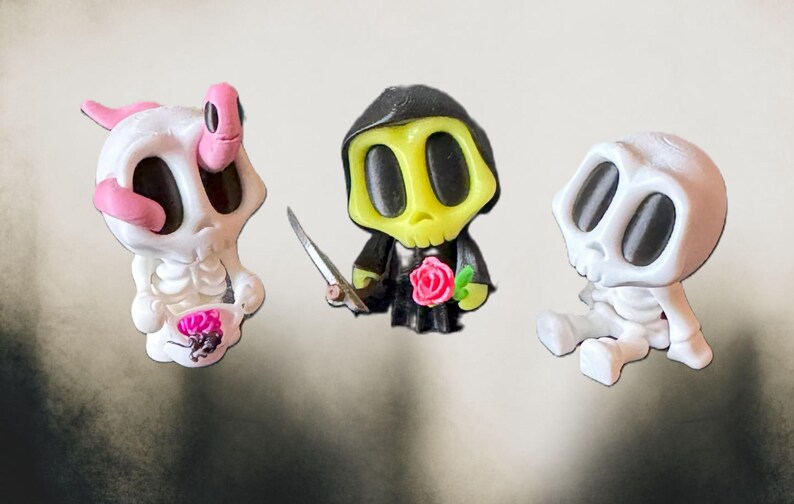 3D Printed Blob Lab Skeletons Grim Reapers - Etsy