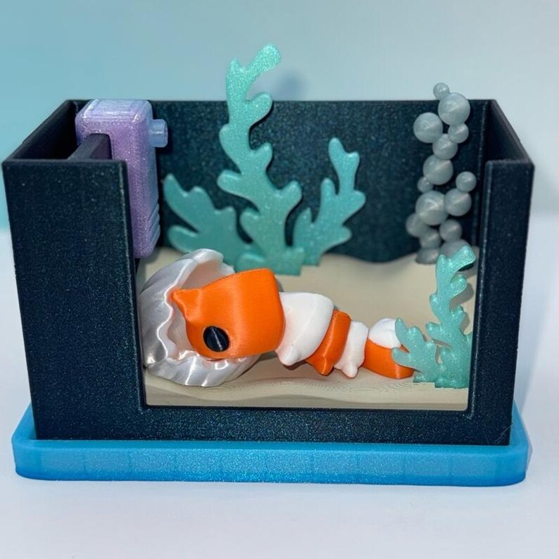 3D Printed Articulated Shrimp Tank: Aquarium Fidget T - Etsy