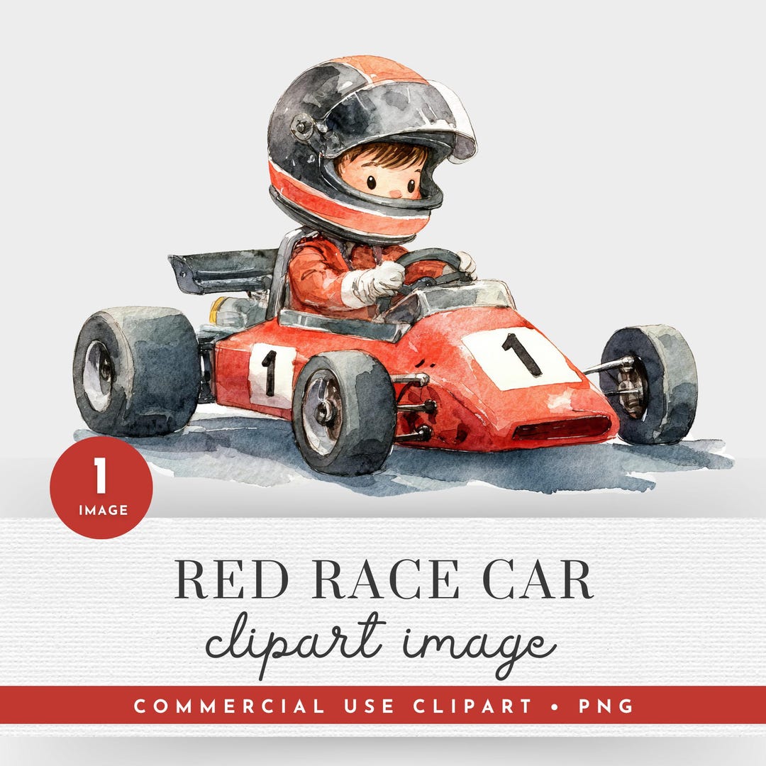 Red Racecar Clipart, Red Race Car, Race Car Driver Clipart, Race Car ...