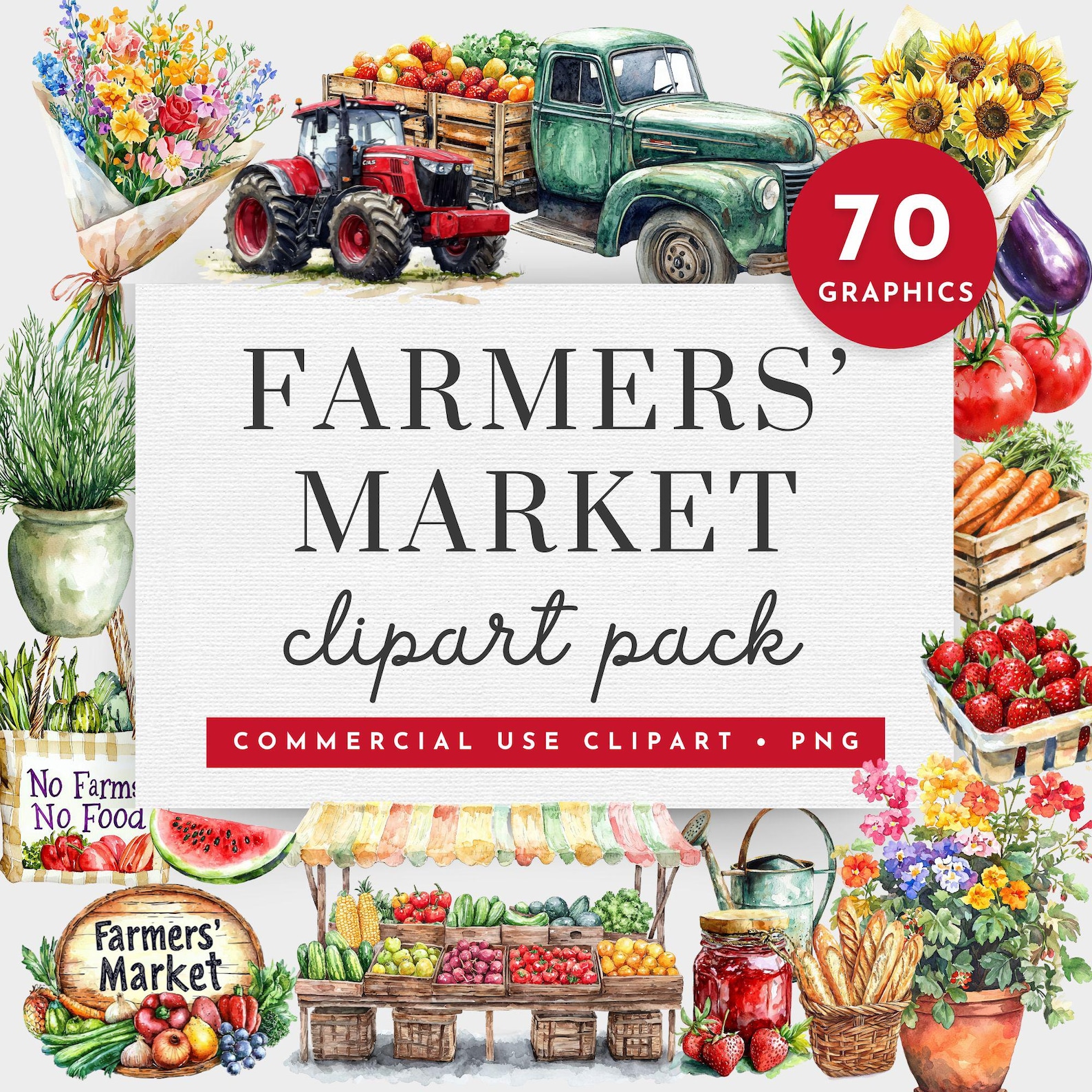 Farmers Market Stand Clipart, Farm Stand Clipart, Support Your Local ...