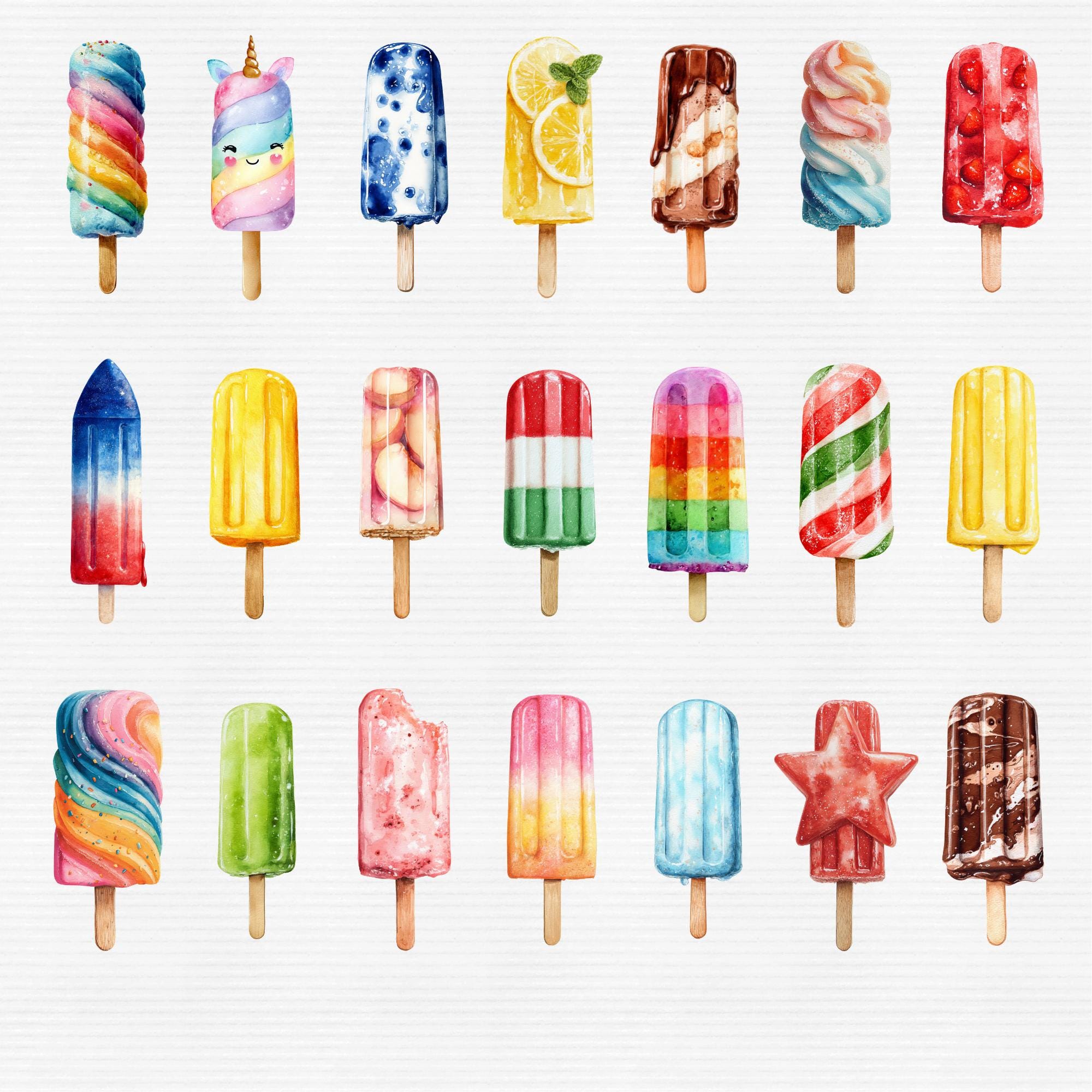 Popsicle Stick Clipart, Popsicle Designs PNG, Pool Party Clipart Bundle ...