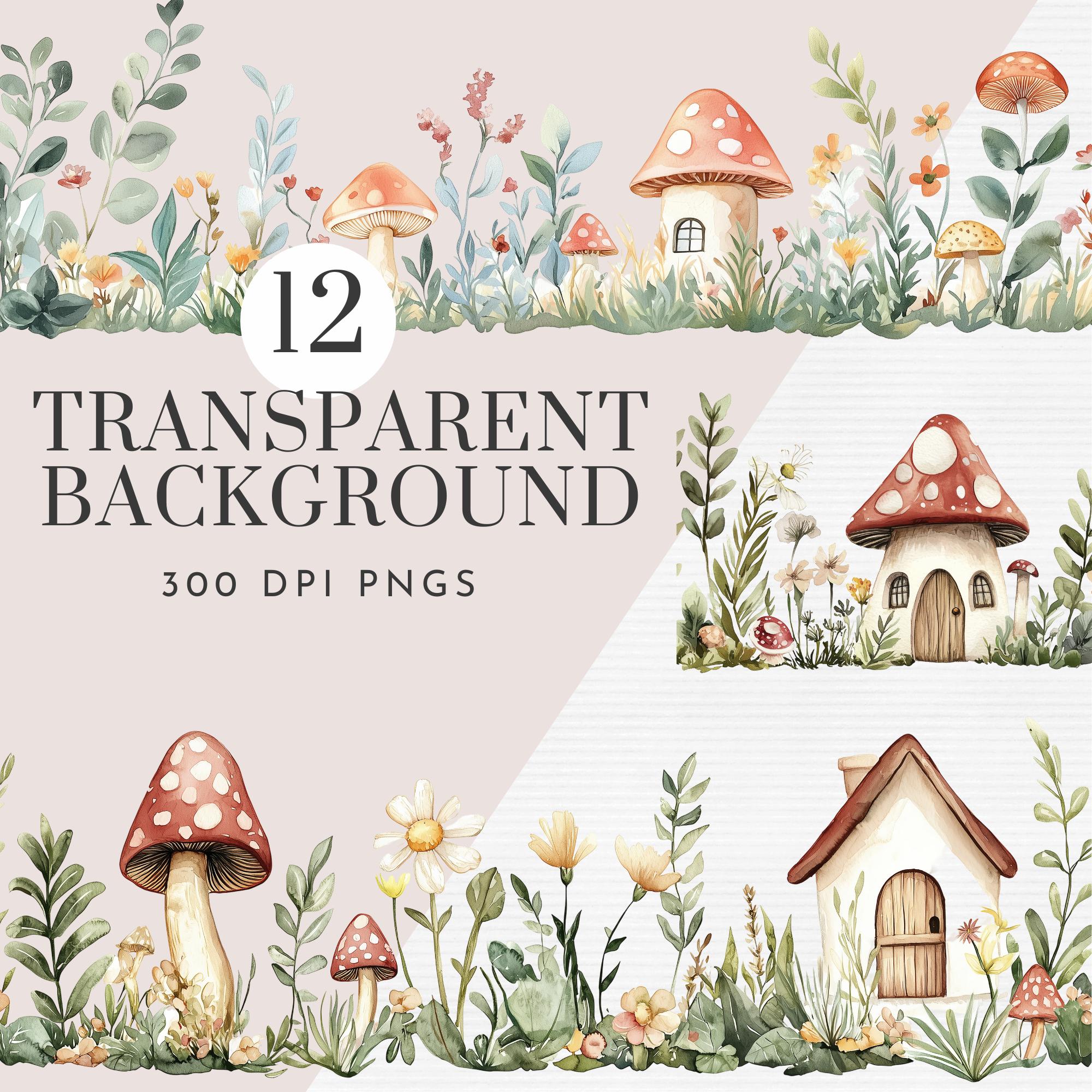 Fairy Garden Clipart Borders, Fairy Tale Forest Border, Pink Woodland ...