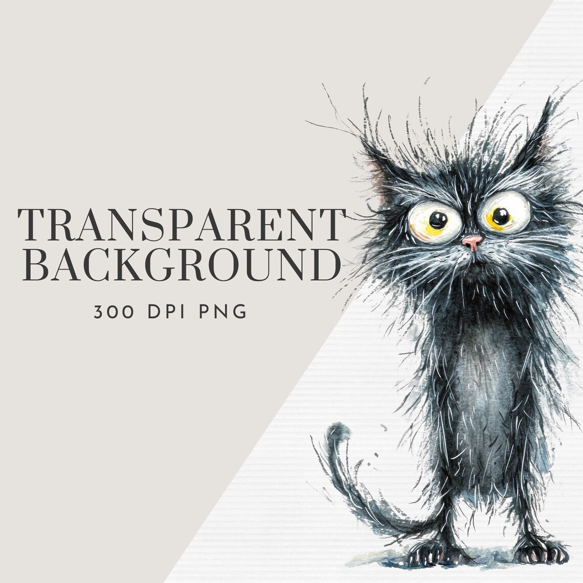 Frazzled Cats Clipart, Quirky Cat Clipart, Angry Cat Clipart, Frazzled ...