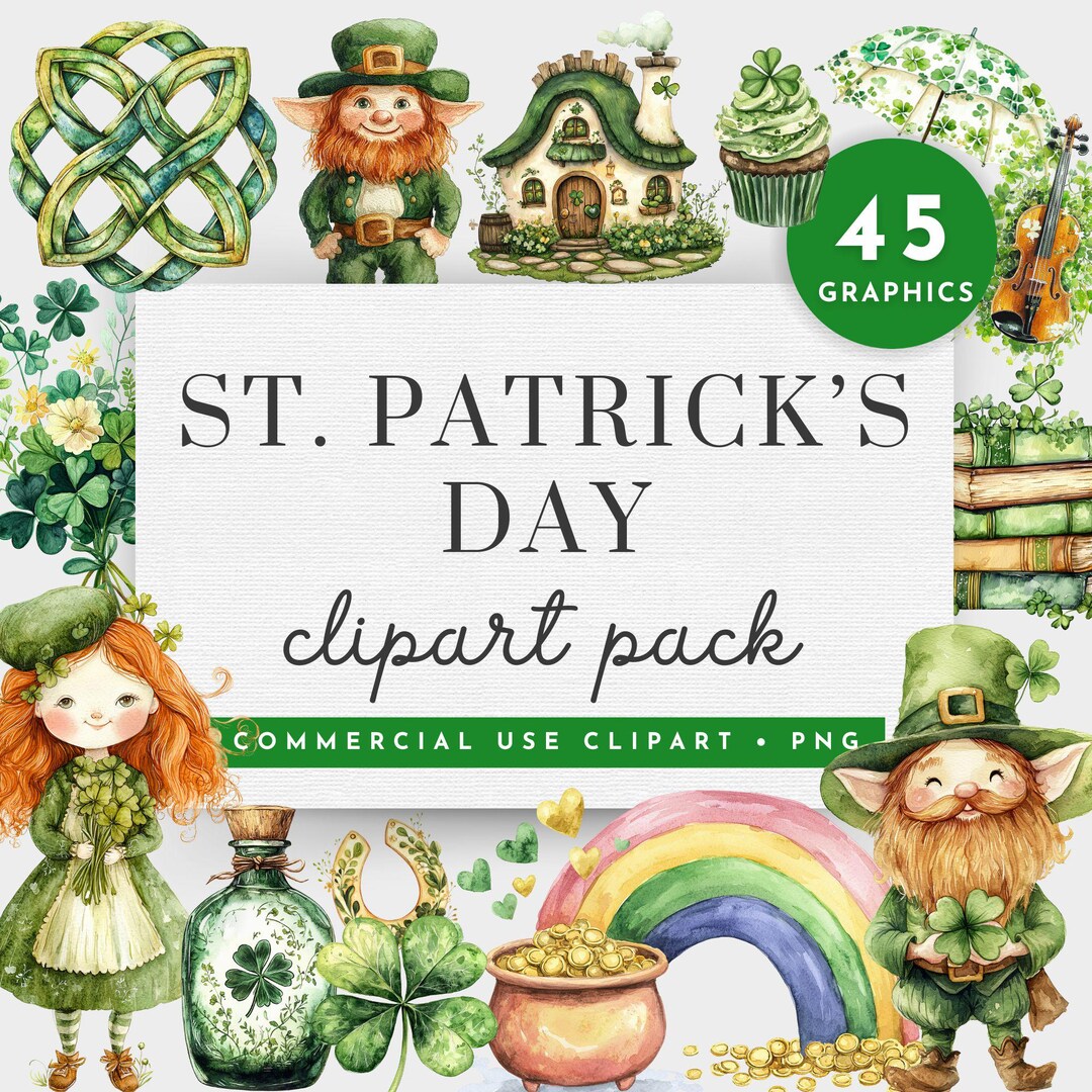St Patricks Day Clipart Pastel, Groovy St Patricks Day Clipart ...