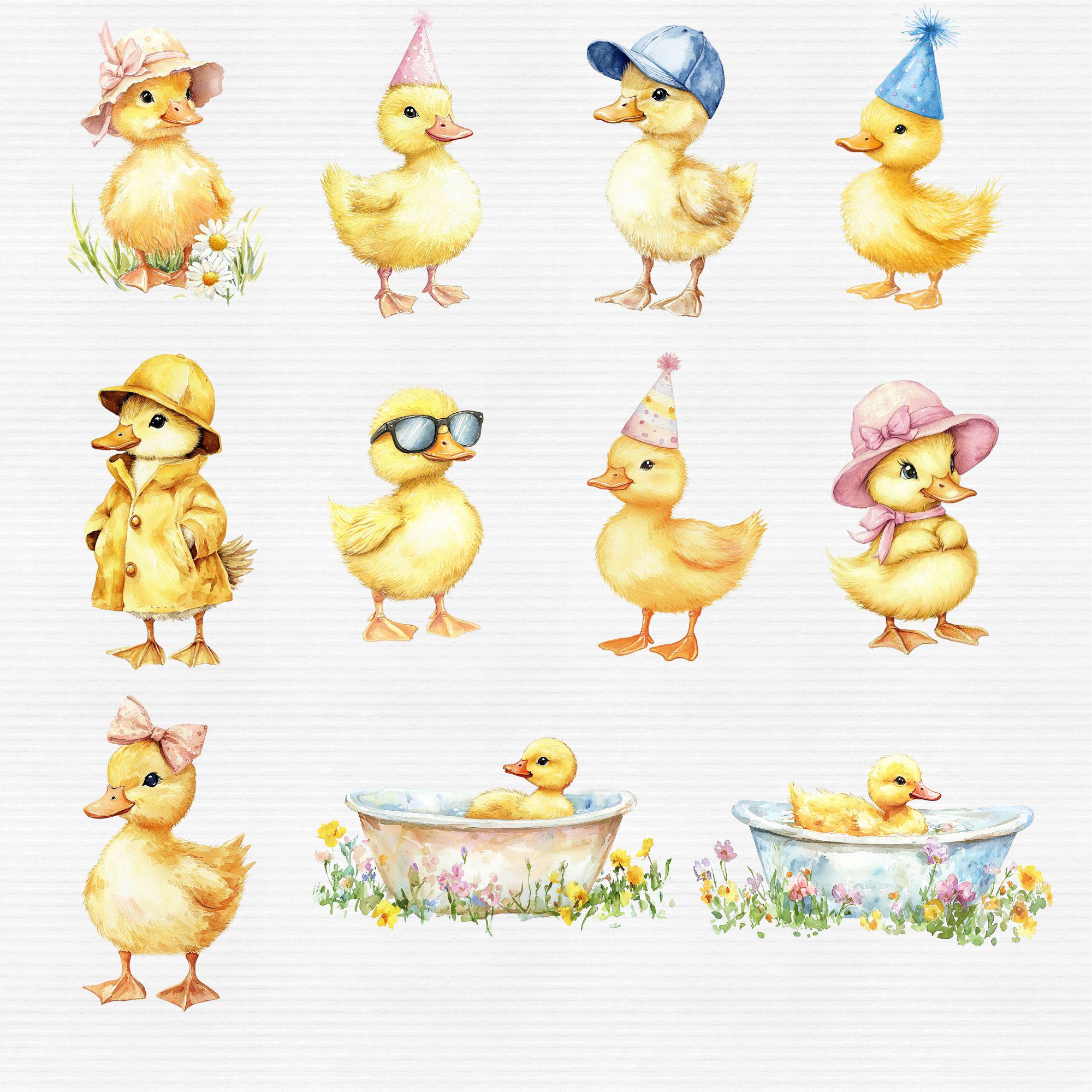 Lucky Duck Clipart, Yellow Duck Clipart, One Lucky Duck, Cute Ducks ...