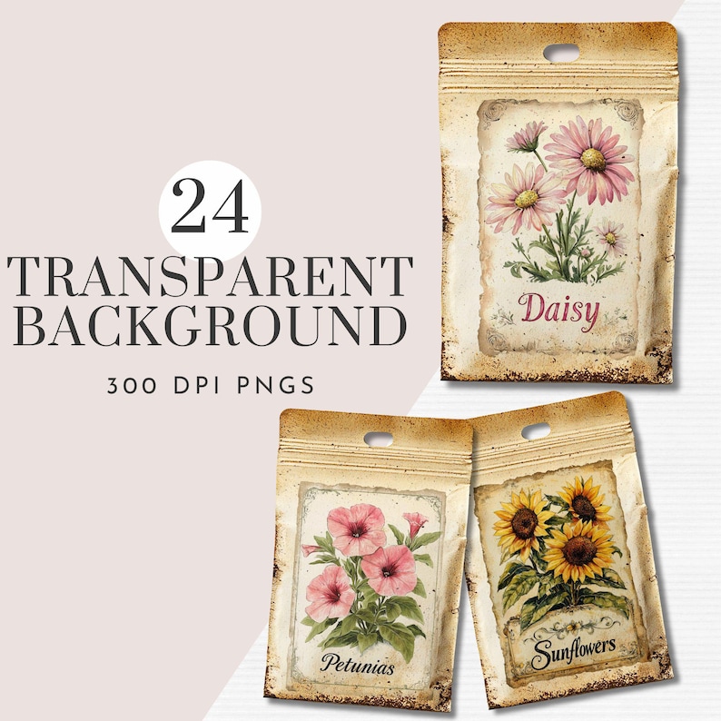 Watercolor Farmers Market Flowers and Produce Clipart Pack, Vintage ...