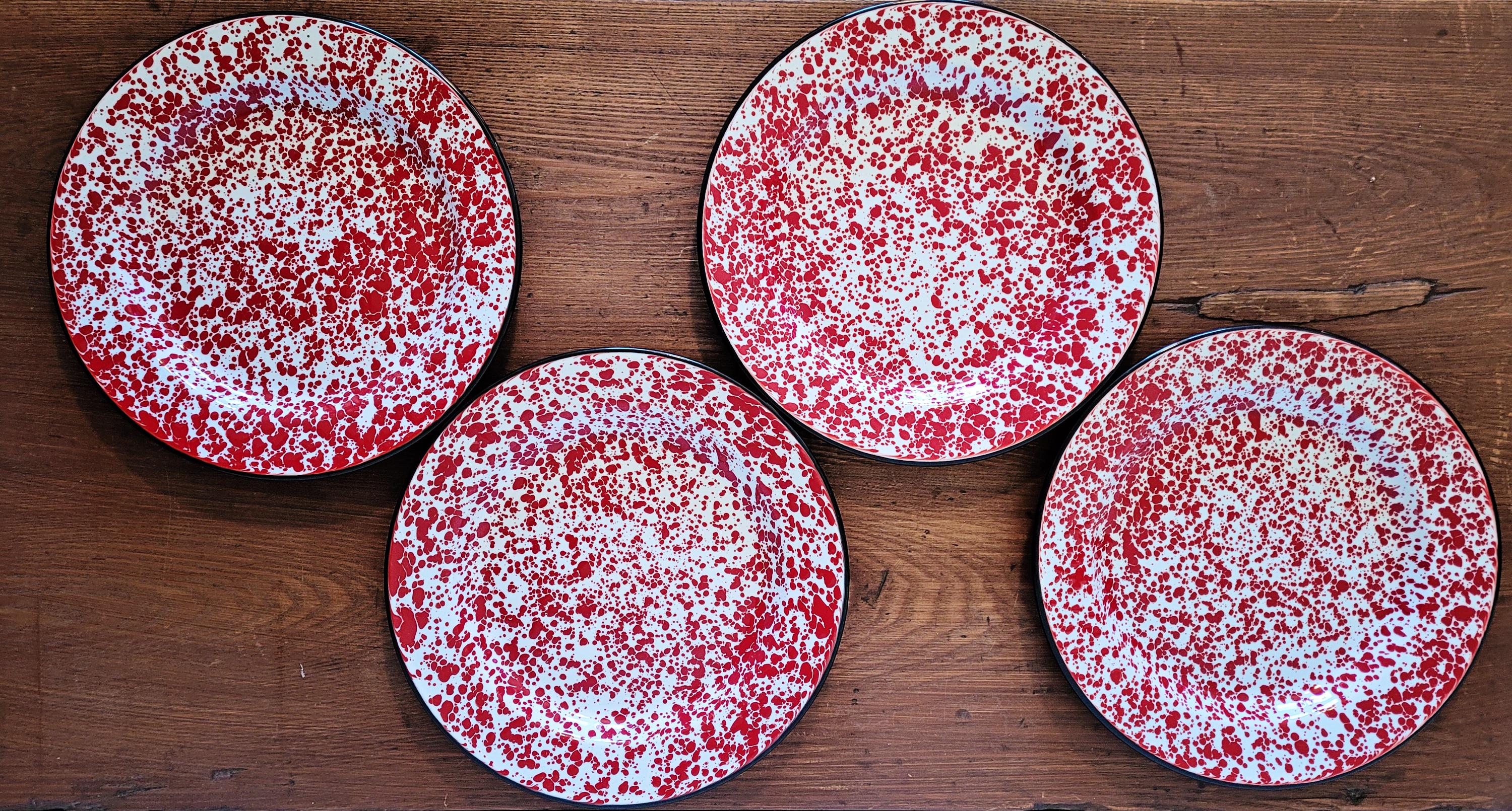 CGS International Red and White Enamelware Splatterware Graniteware ...
