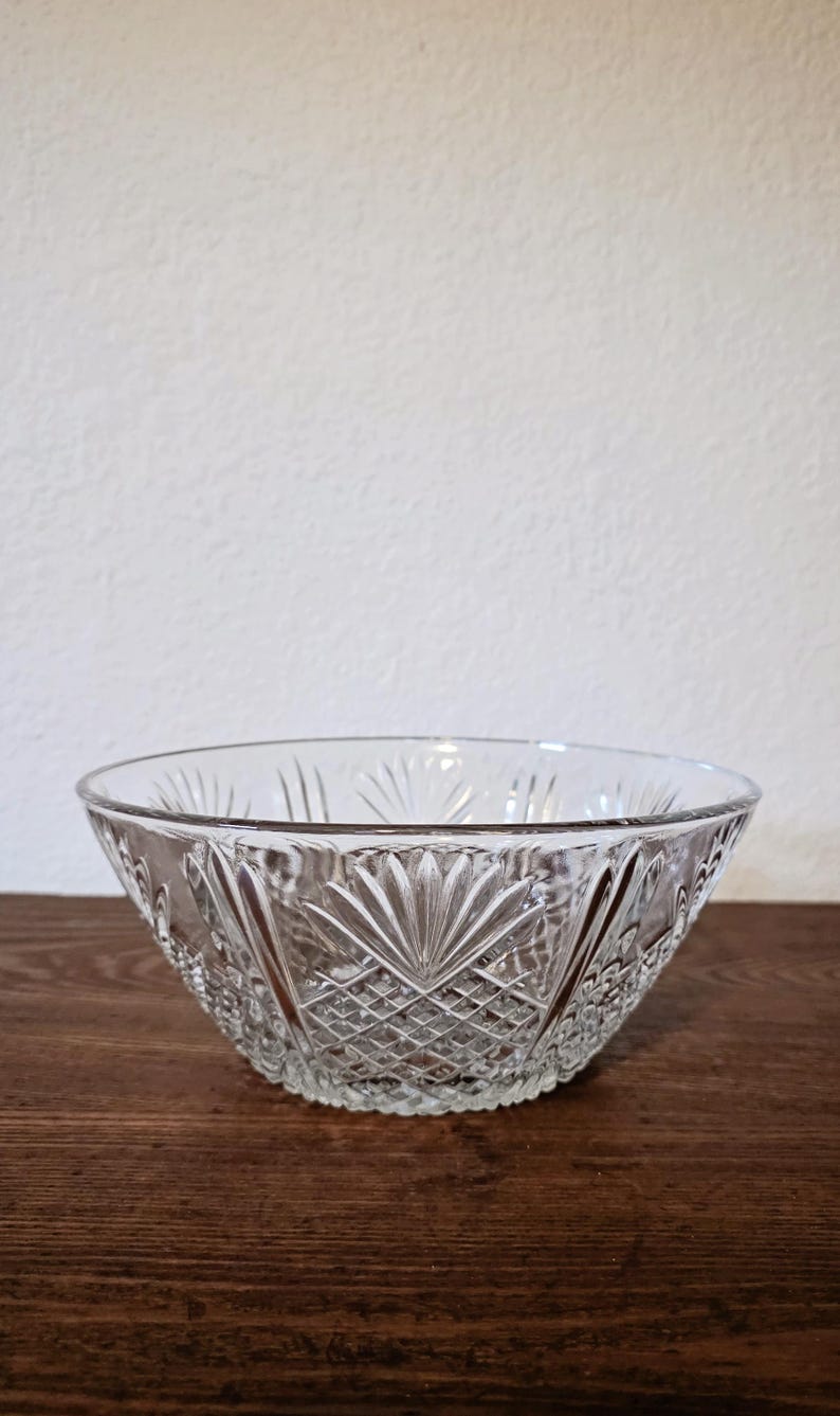 Covetro Crystal Bowl – 8" Pineapple Design Serving Dish, Made in Italy ...