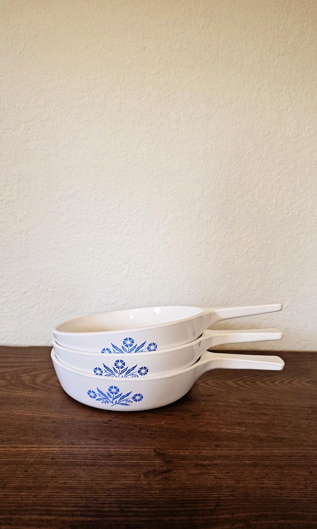 Vintage Corning Ware Blue Cornflower Skillets: 1980s Menuette Pans, Set of 3 - Etsy