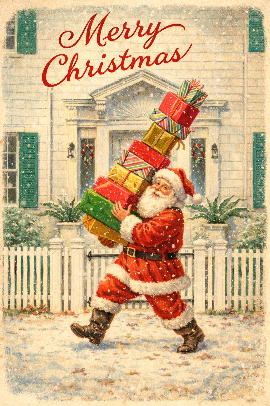 Last-minute Christmas Digital Card Bundle | 12 Retro Merry Christmas ...