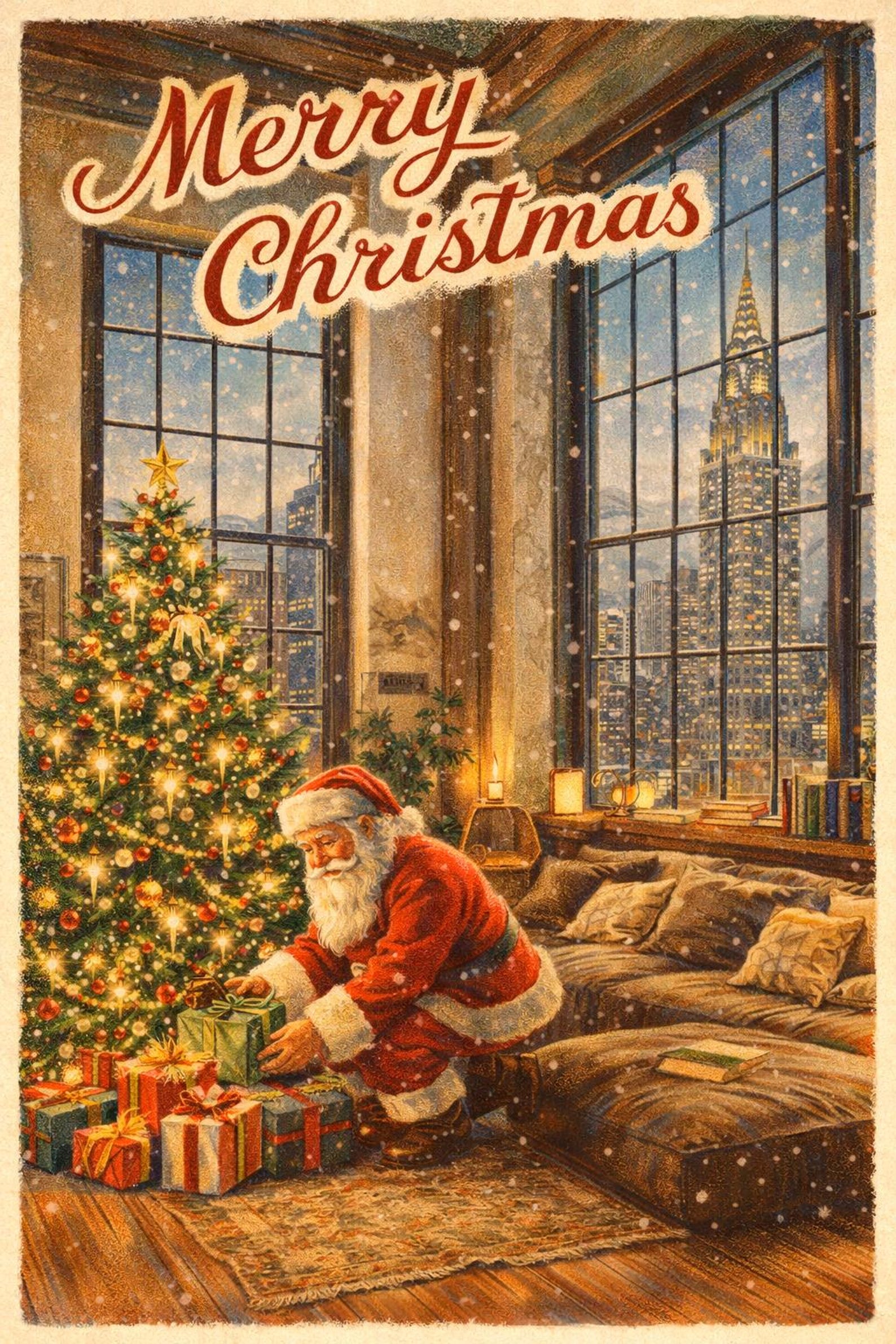 Last-minute Christmas Digital Card Bundle | 12 Retro Merry Christmas ...