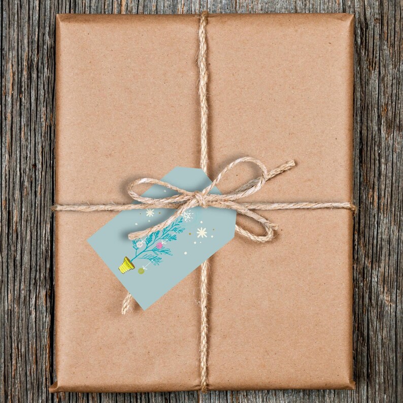 Printable Christmas Gift Tags V1 - Hand-drawn Animals & Winter Scenes ...