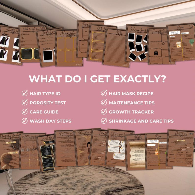 Natural Hair Digital Journal, Printable Planner, Wash Day Planner ...