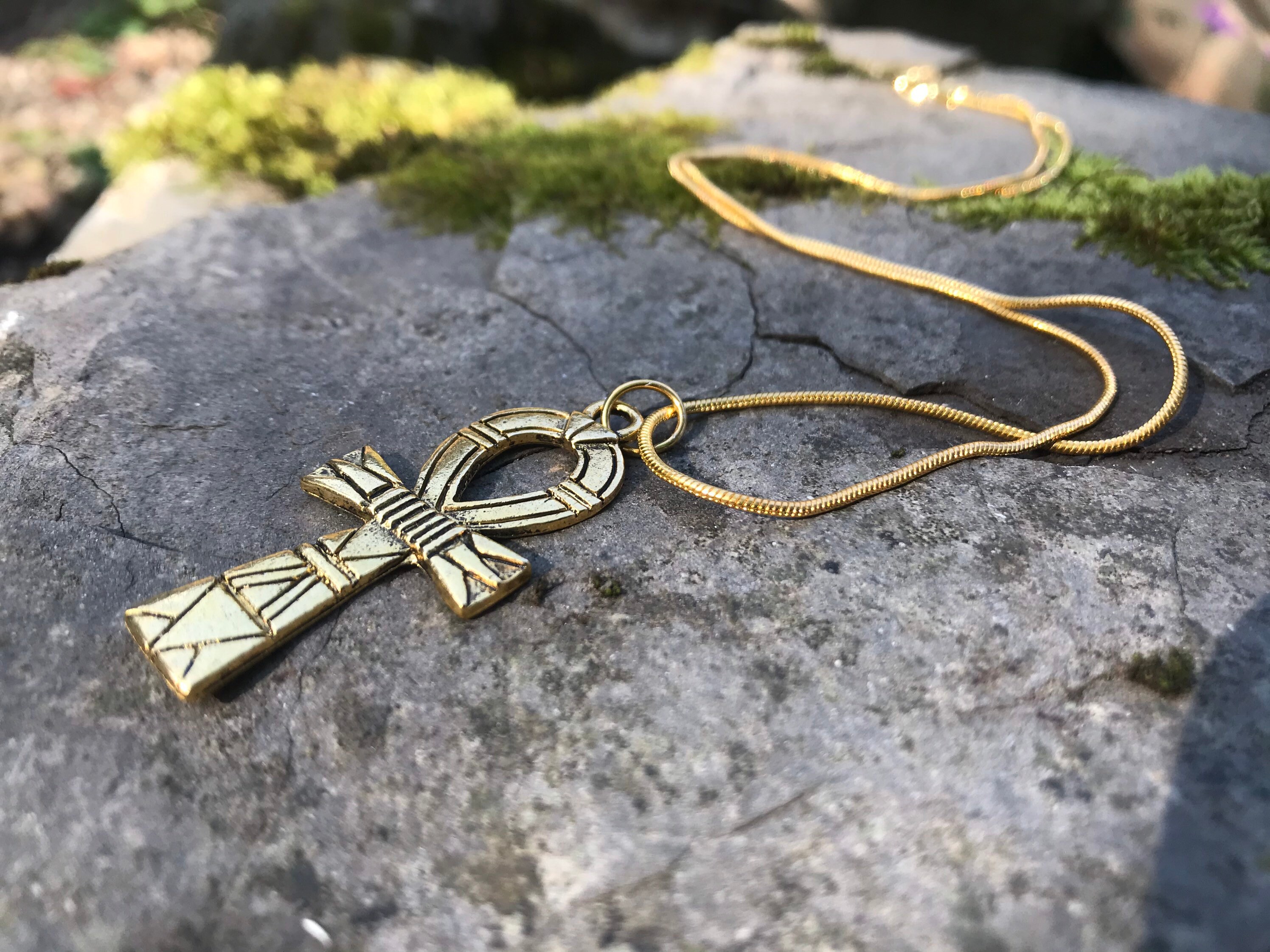 GOLD LOTUS ANKH Anhänger Göttin isis ankh filigran - Etsy.de