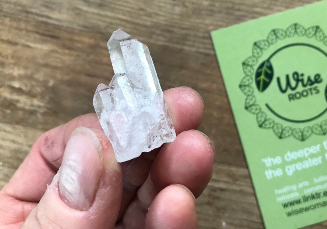 CLEAR QUARTZ Twin Triple Flame Family Crystal Soul Mate - Etsy