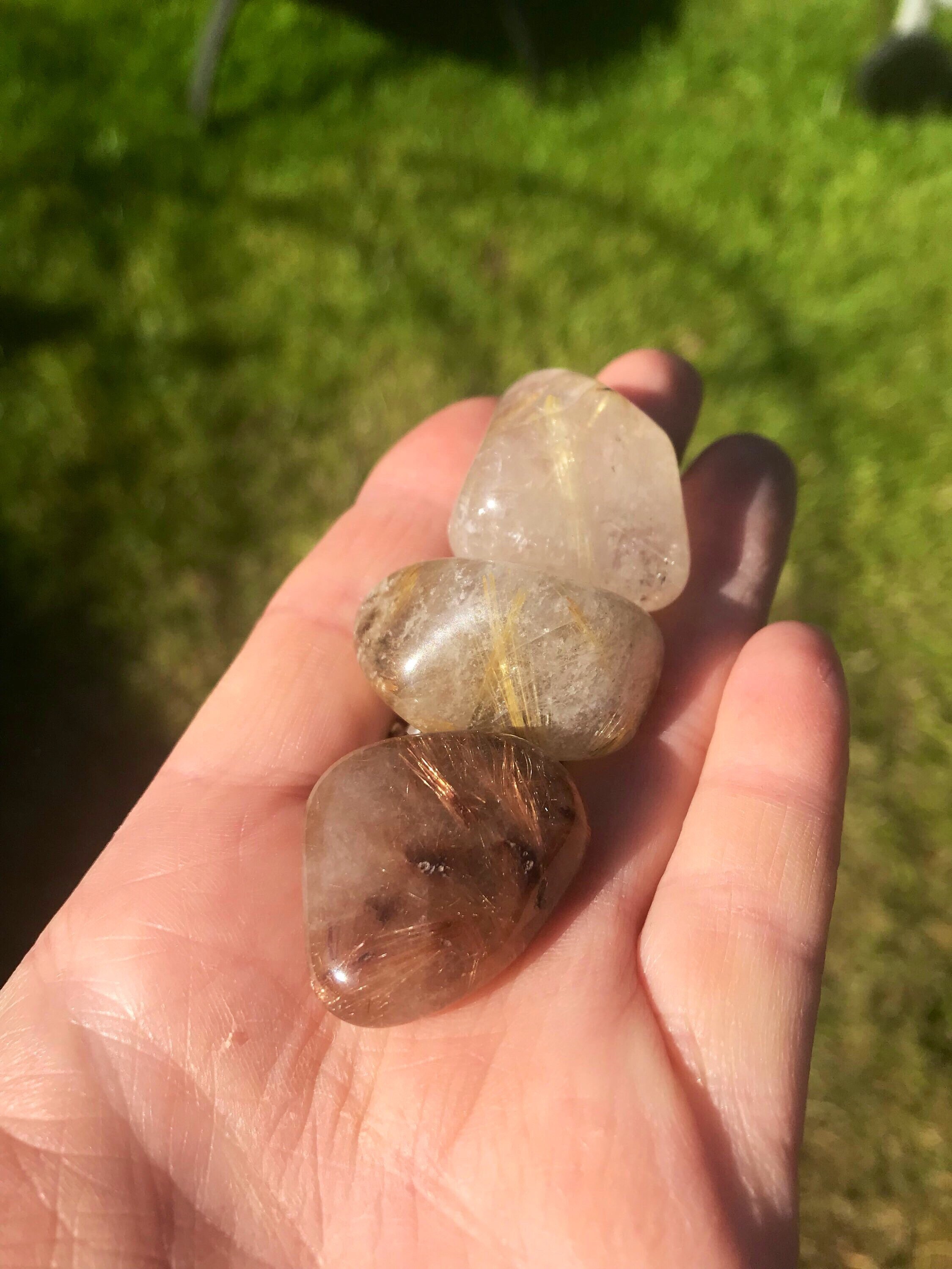 Golden Rutilated Quartz Angel Hair A Grade Crystal. Tumble - Etsy UK