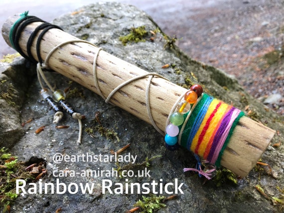 RAINBOW SERPENT RAINSTICK Rattle Desert Cactus Totem - Etsy
