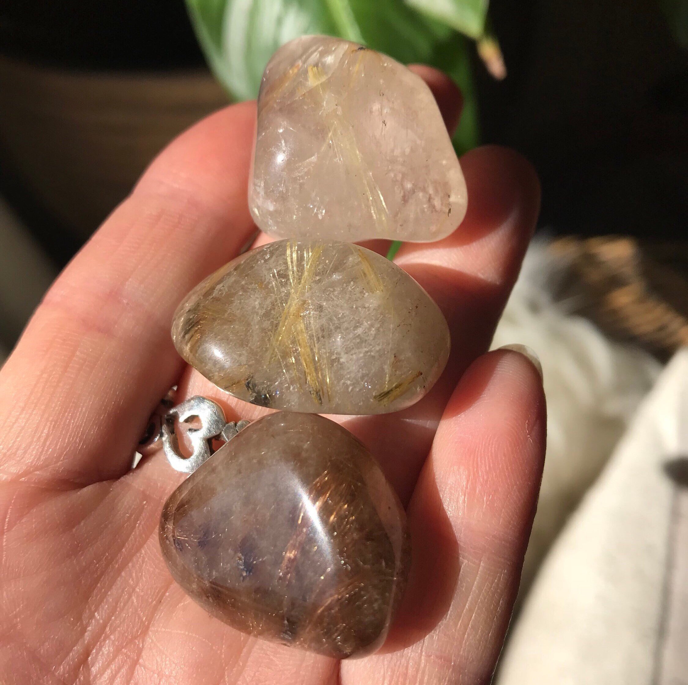 Golden Rutilated Quartz Angel Hair A Grade Crystal. Tumble - Etsy UK