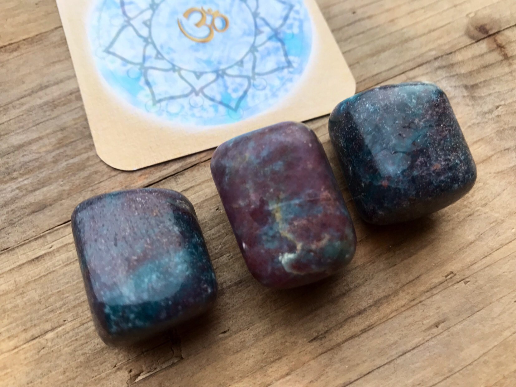 RUBY In BLUE KYANITE A grade crystal Healing tumvle stone. - Etsy 日本