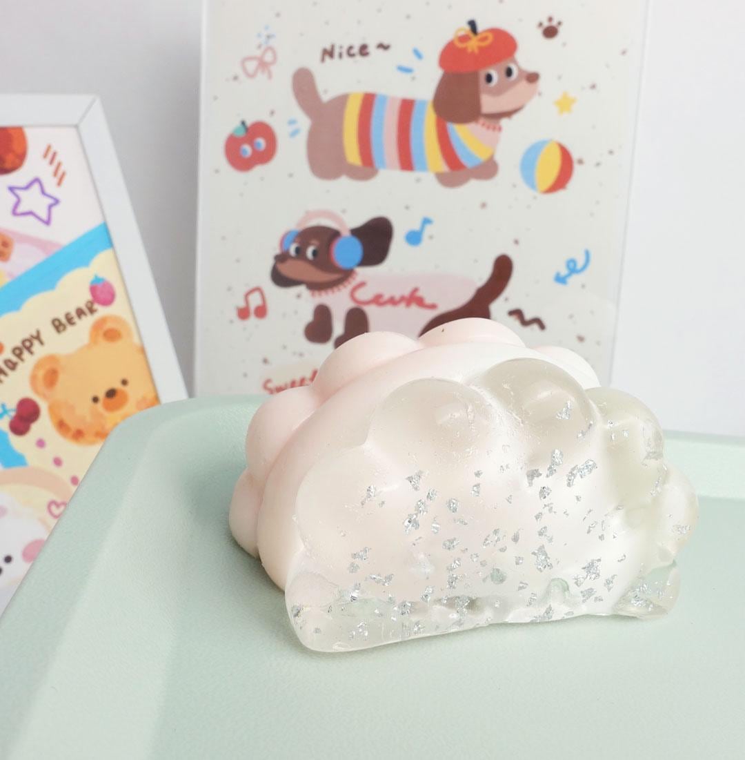 Sparkle Cream Cookie Squishy, Squishy, Taba Squishy, Hand Made, Stress ...