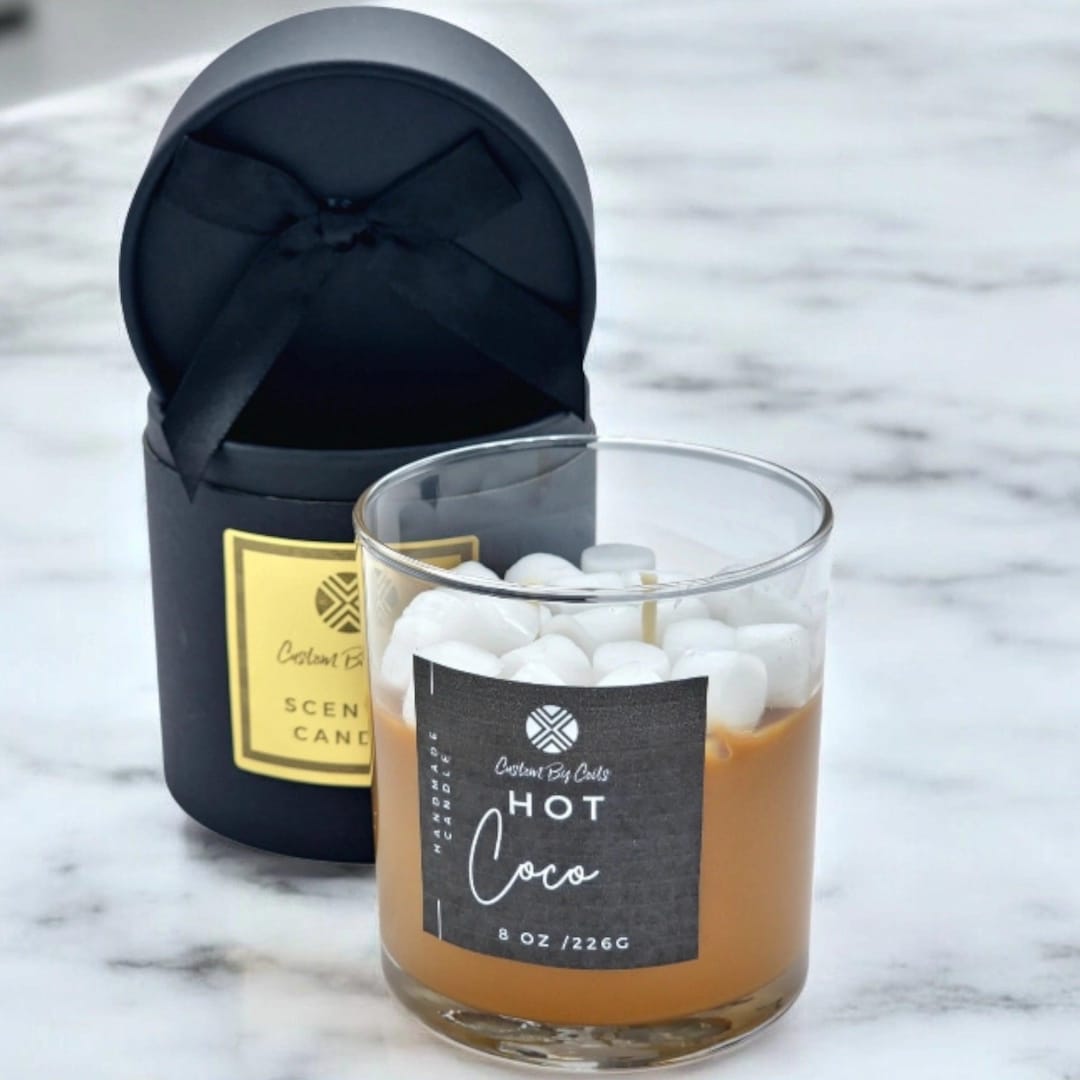 Hot Cocoa Candle Realistic Design in Gift Box Custom by Coits Perfect ...