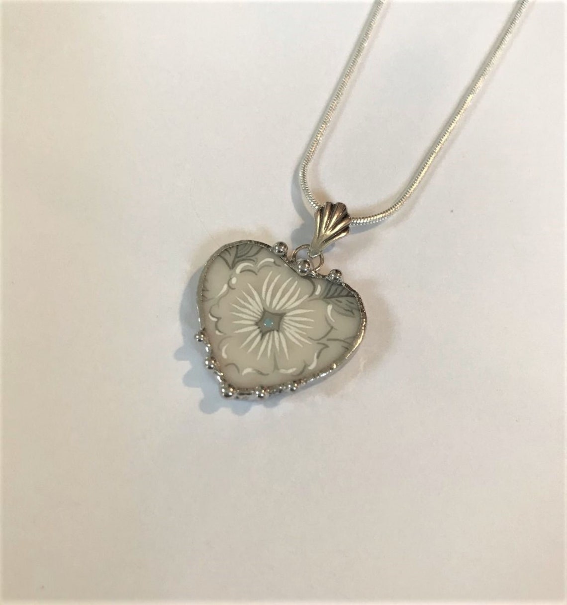 Broken China Jewelry, Lenox Windsong China Heart, Sweet and Petite ...