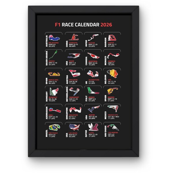 F1 Track Posters 2026 - Etsy UK