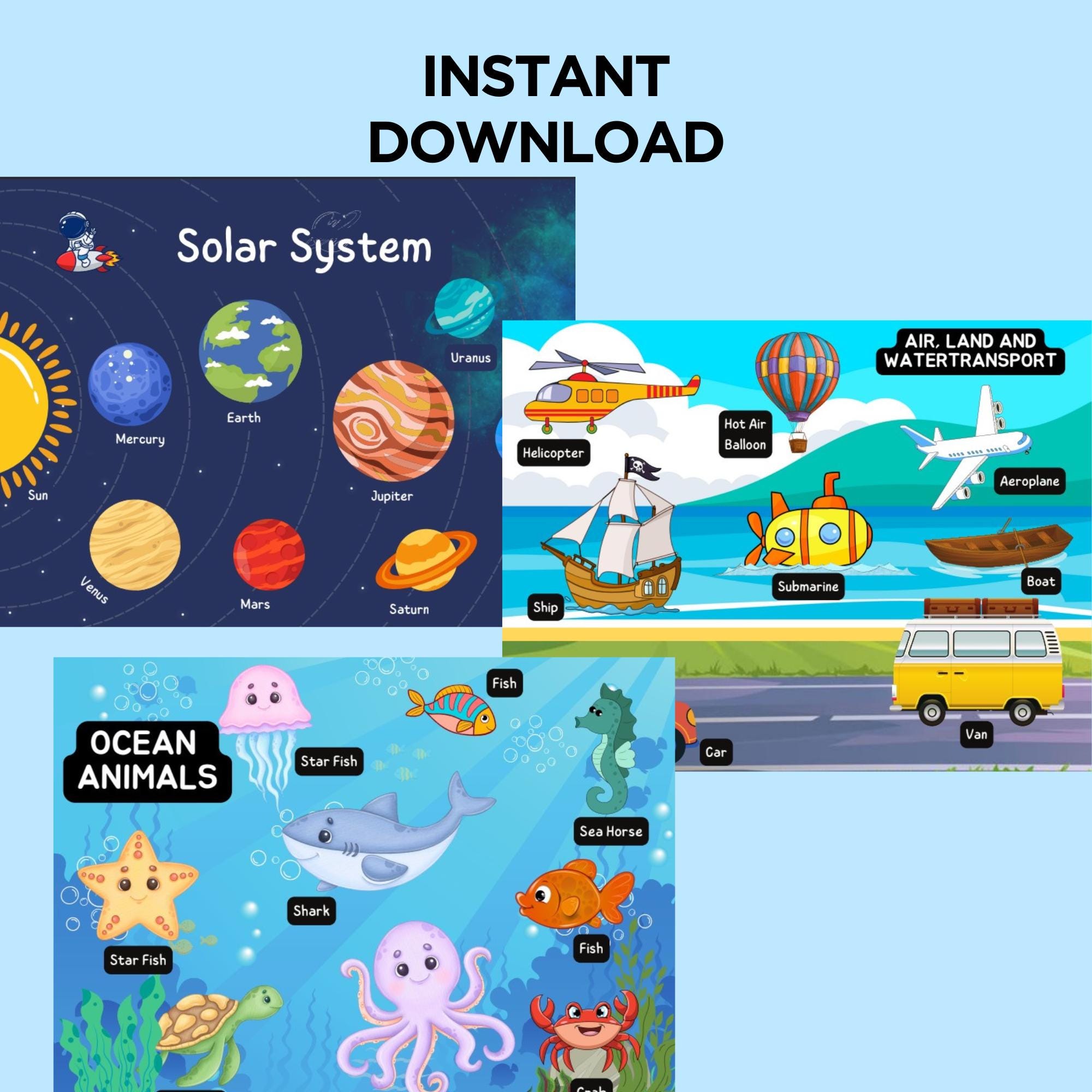 10000+ Educational Activity Printable Learning Tools for Kids Bundle ...