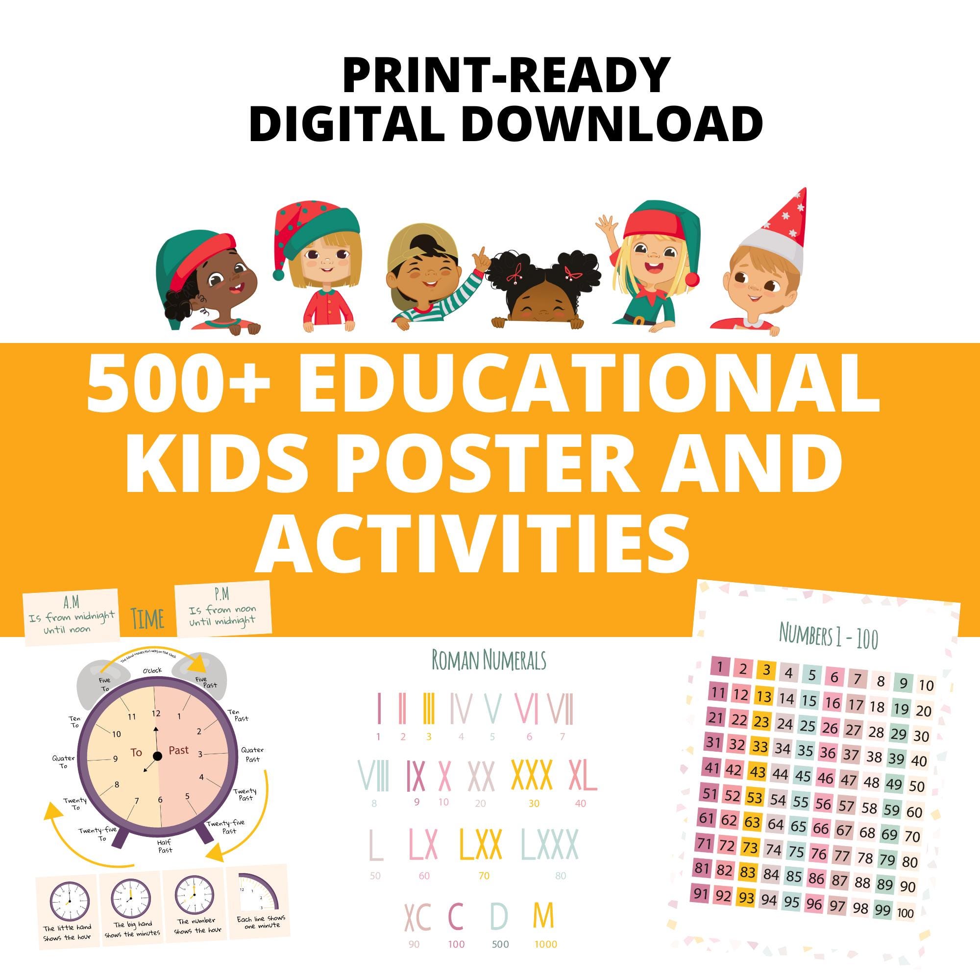 500+ Educational Posters and Activity Sheets Printable Learning Tools ...
