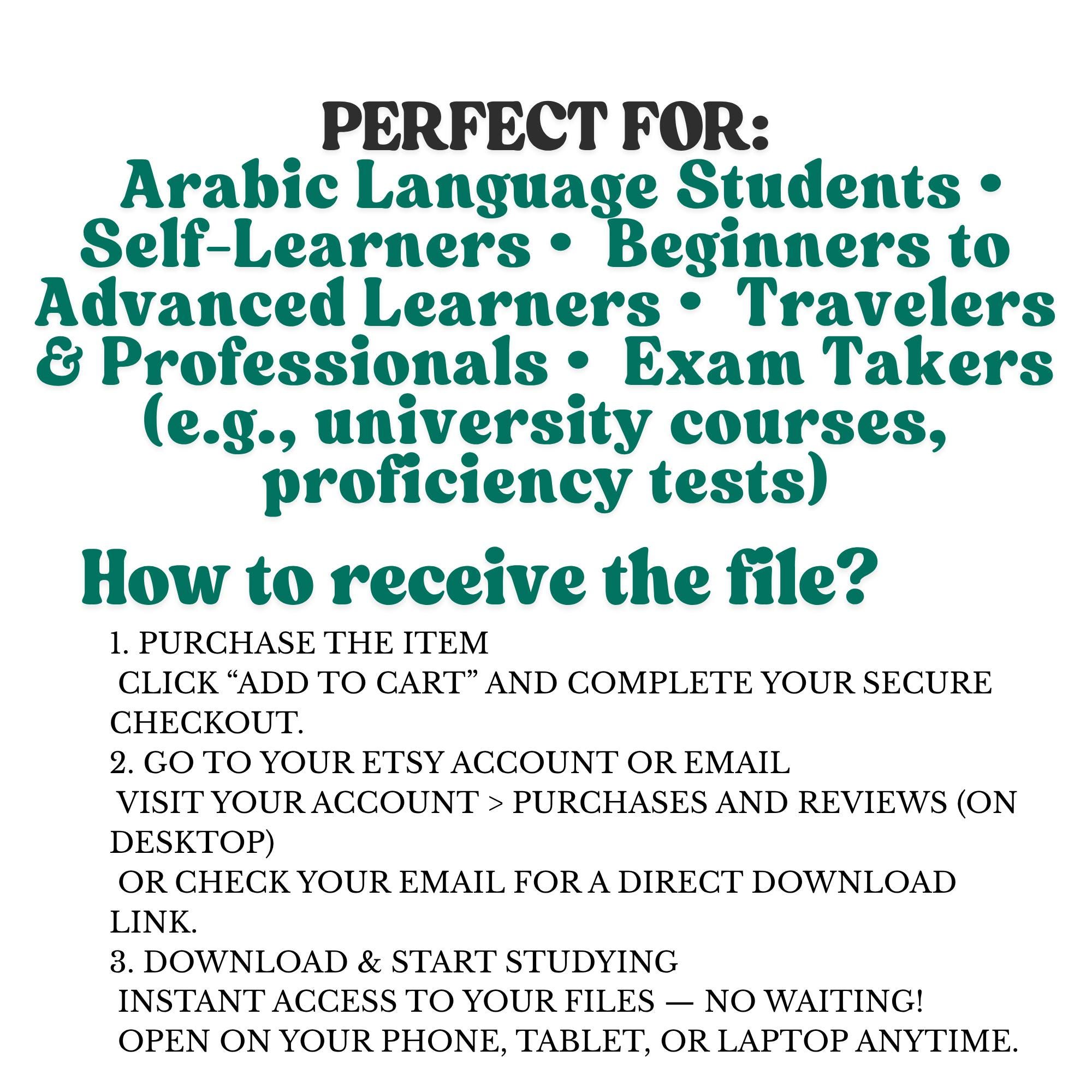 Arabic Language Course Bundle | Learn Arabic Fast | PDF, Audio ...