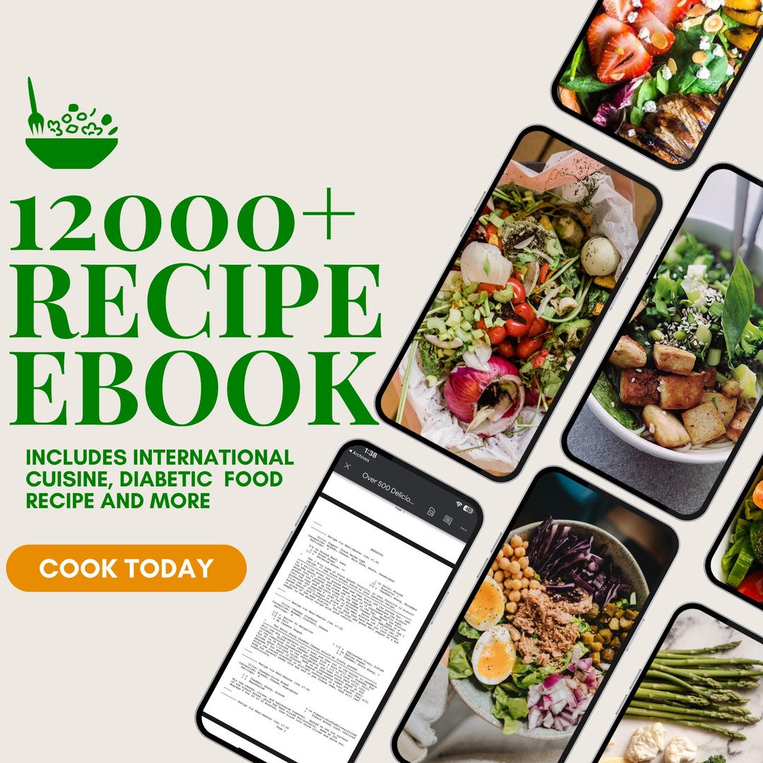 12,000 Recipe Ebook With Bonus Recipe Pics Bundle Healthy, Quick Meals ...