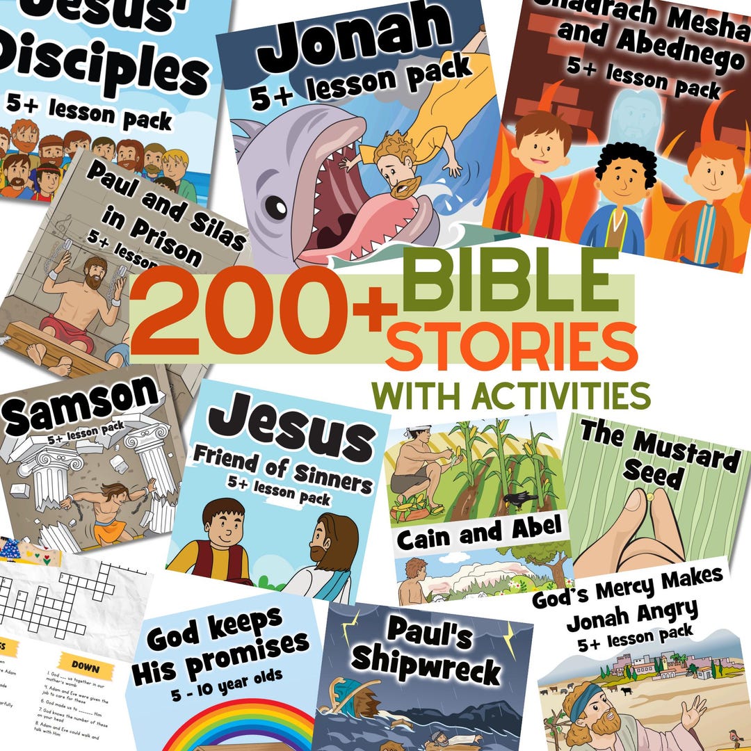 200+ Bible Stories for Kids Old and New Testament | Sunday School ...