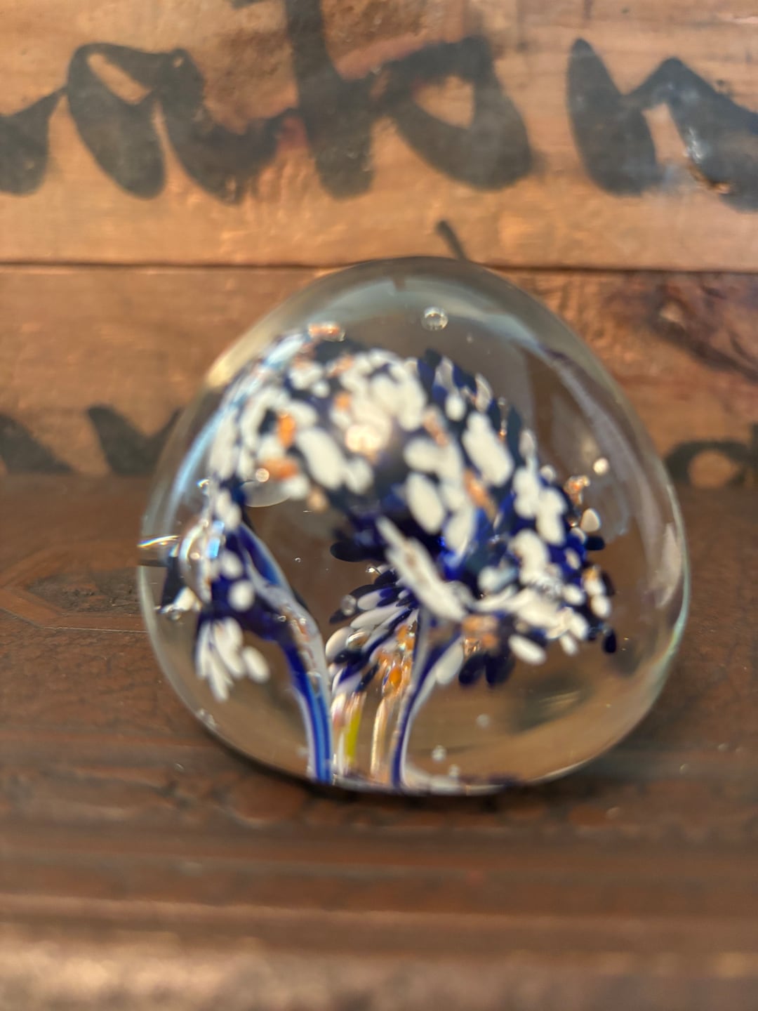 Beautiful Vintage Glass Paperweight - Etsy