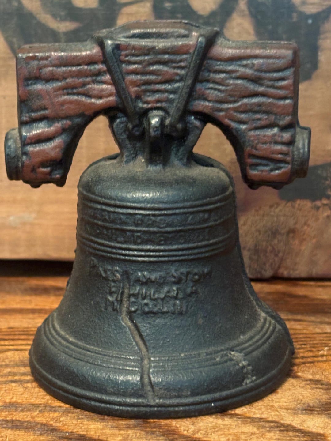 Vintage Cast Iron Liberty Bell Still Bank - Etsy